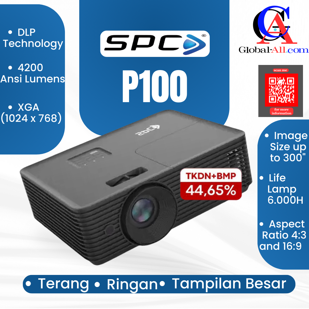 Proyektor SPC P100 Terang • Ringan • Tampilan Besar • Harga Terjangkau ...